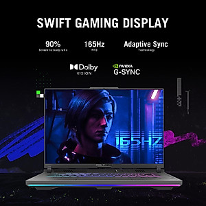 ASUS ROG Strix G16 Gaming Laptop 2023 Newest, 16" 165Hz Display, NVIDIA GeForce RTX 4060, Intel Core i7-13650HX Processor(14 core), 64GB DDR5 RAM, 2TB SSD, Backlight Keyboard, Wi-Fi 6, Windows 11 Home