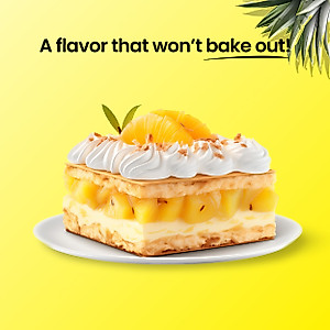 LorAnn Pineapple Bakery Emulsion, 4 oz - Intense Pineapple Flavor Extract for Baking, Cookies, Frosting, Ice Cream, Pineapple Pie, Smoothies and Beverage - Gluten Free, Vegan, Sugar Free, Nut Free