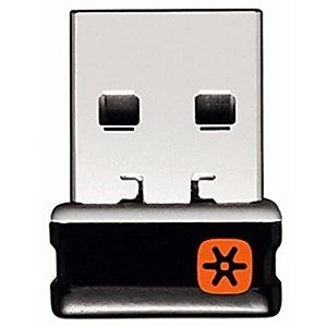 Logitech C-U0007 Unifying Receiver for Mouse and Keyboard Works with Any Logitech Product That Display The Unifying Logo (Orange Star, Connects up to 6 Devices) (C-U0007)