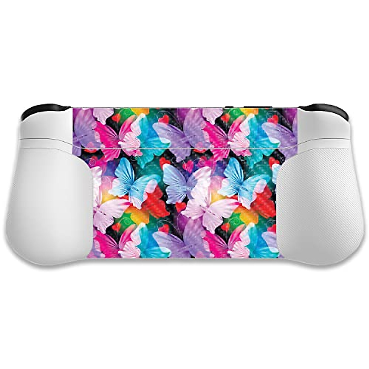 MightySkins Carbon Fiber Skin Compatible with Logitech G Cloud Gaming Handheld - Prismatic Butterflies | Protective, Durable Textured Carbon Fiber Finish | Easy to Apply | Made in The USA