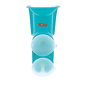 Nuby Penguin Slide Bath Toy Play Set with 4 Bath Squirters - Baby Bath Toys for Boys and Girls 12+ Months - Suction Cup Toy Attaches to Shower Wall