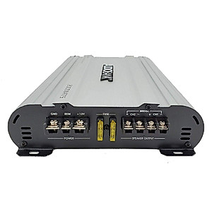 Audiobank 2 Channels 2000 WATTS Bridgedable Car Audio Stereo Amplifier P2002 Heavy-Duty Aluminum Alloy Heatsink | Class A-B Operation Remote On/Off Circuit