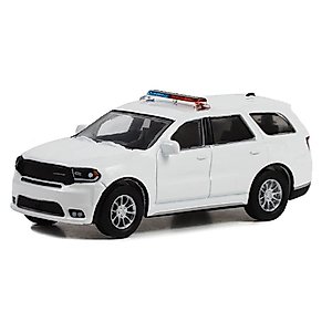Greenlight 43003-L Hot Pursuit - 2022 Dodge Durango Pursuit Police- White with Light Bar & Push Bar (Hobby Exclusive) 1:64 Scale Diecast