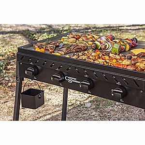 Country Smokers CSGDL0590 The Highland 4-Burner Portable Griddle, Large, Black