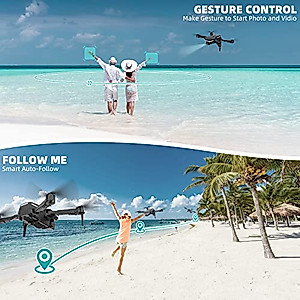 Drones with Camera for Adults and Kids 1080P HD FPV Foldable Drone with Carrying Case, 90° Adjustable Lens, One Key Take Off/Land, Altitude Hold, 360° Flip, Toys Gifts for Kids and Adults