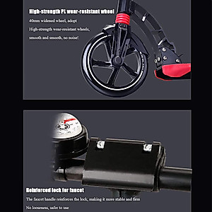 WRRAC-Trampolines Scooter, Stunt Scooters 230MM Enlarged Wheels Adult Brush The Street Durable Push Scooter Foldable Height-Adjustable Double Shock Absorber Safe Design