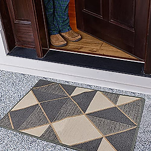 Lavezee Indoor Doormat Front Back Door Rug, 19.6"x31.5" Absorbent Non Slip Soft Floor Inside Mat for Entrance, Patio, Grey