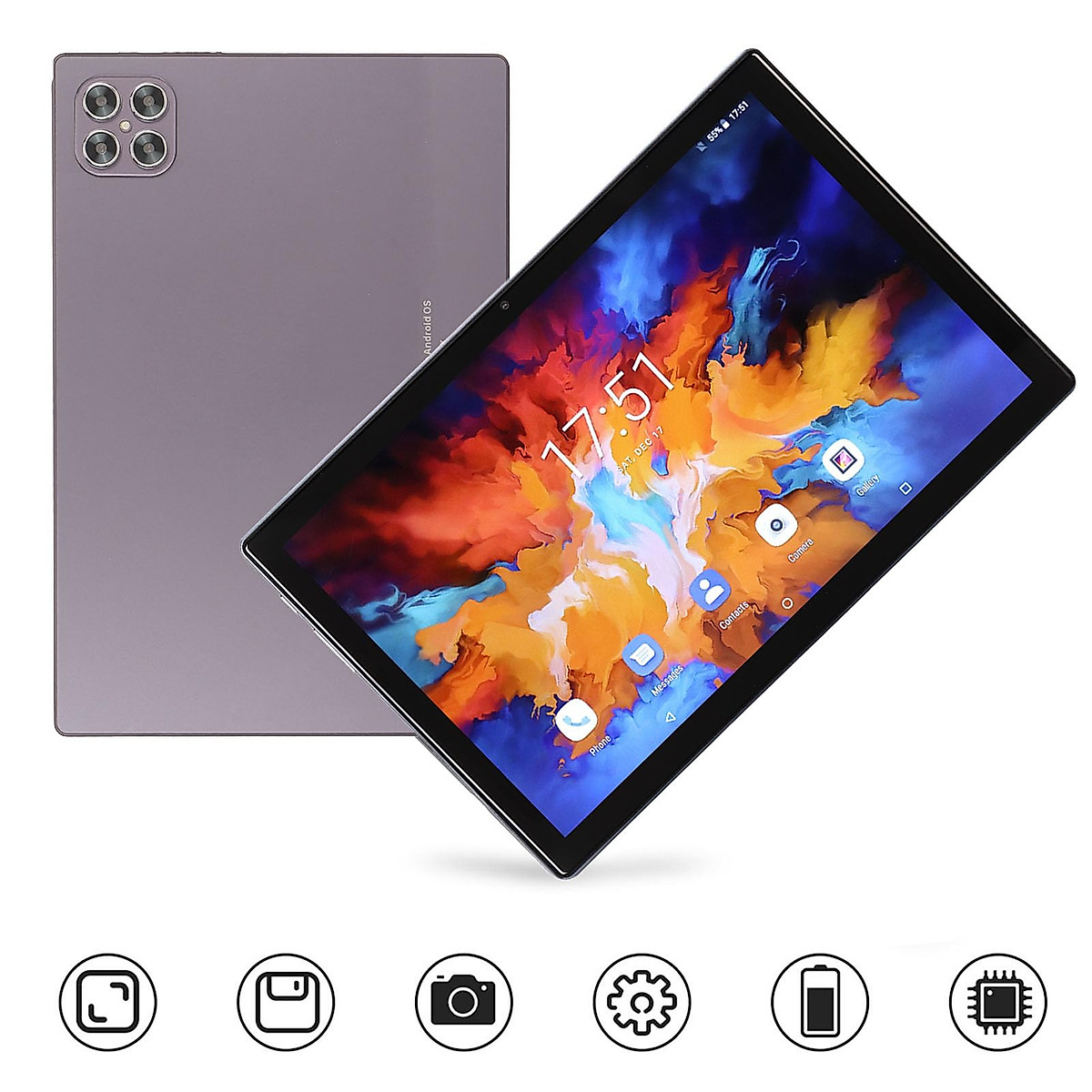 Business Tablet, 1920x1200 10.1 Inch Tablet 4G LTE 2 in 1 Dual Speakers 8 Core CPU US Plug 100‑240V 12GB 256GB 5G WiFi for Travel for Android 11.0 (#3)