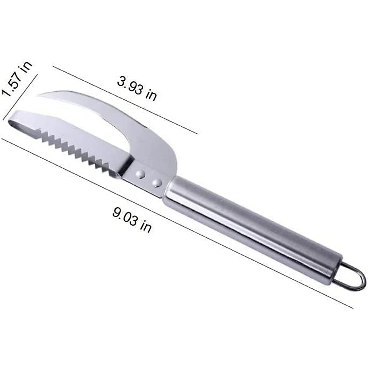 Fish Scale Knife Cut/Scrape/Dig 3-in-1, Manual Fish Scale Scraper, Multifunction Stainless Steel Fish Scaler, Fish Peeler Scaler Open Belly and Dig Out Fish Cleaner Tool Kitchen Accessorie (1 PC)