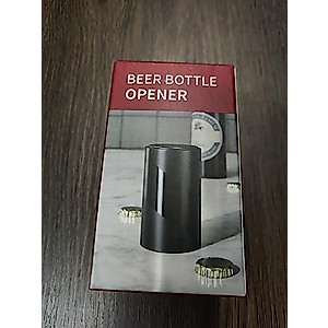 YUDANSI Push Down Bottle Opener, Automatic Beer Bottle Openers, Stainless Steel Instant-no-Cap Mover, Funny Kitchen Gadgets, Beer Accessories, Easter Gifts for Him, Magnetic Corkscrew