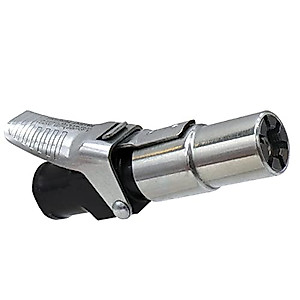 LockNFlate® Locking Air Chuck - Six Steel Jaws Lock onto Any tire Valve - Won't Leak or pop Off - Rated to 150 PSI - Closed Flow