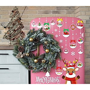 MISS FANTASY Christmas Window Clings Decorations 10 Sheets Large Merry Christmas Snowflake Window Stickers Decals for Glass Window Double Sided Christmas Decorations for Home Office School Classroom