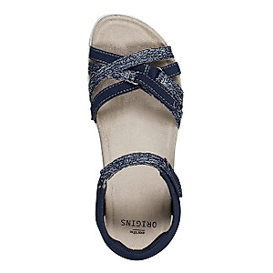 Earth Origins Women’s Sofia Sandals for Casual, Walking and Everyday - Navy - 11