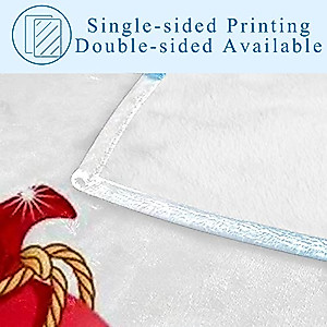 Merry Christmas Prints Soft Warm Cozy Blanket Throw for Bed Couch Sofa Picnic Camping Beach, 150×100cm