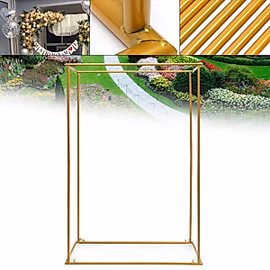 Backdrop Stand, Balloon Arch Kit, Gold Metal Wedding Welcome Arch Stand Display Stand, 44.88×23.62×70.86 Inch Square Halloween Balloon Arch, Fit for Wedding Birthday Party Christmas Decorations