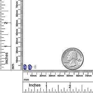 Gem Stone King 925 Sterling Silver Tanzanite Stud Earrings For Women (1.00 Cttw, Gemstone Birthstone, 6X4MM Oval Shape)