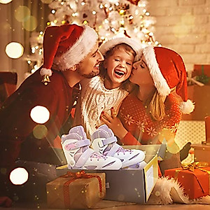 Roller Skates for Girls Boys Kids, 4 Sizes Adjustable Toddler Roller Skates Shoes with Light up, All 8 Wheels of Girl's Skates Shine, Safe and Fun - Best Birthday Gift for Indoor Outdoor Sports