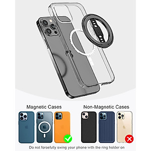 EWA MagOne 2023 (Edition Aluminium) [Compatible with Magsafe] Phone Grip Stand with Silicone Finger Strap, Removable Magnetic Ring Holder Kickstand Loop, for iPhone 15, 14, 13, 12 Pro/Max