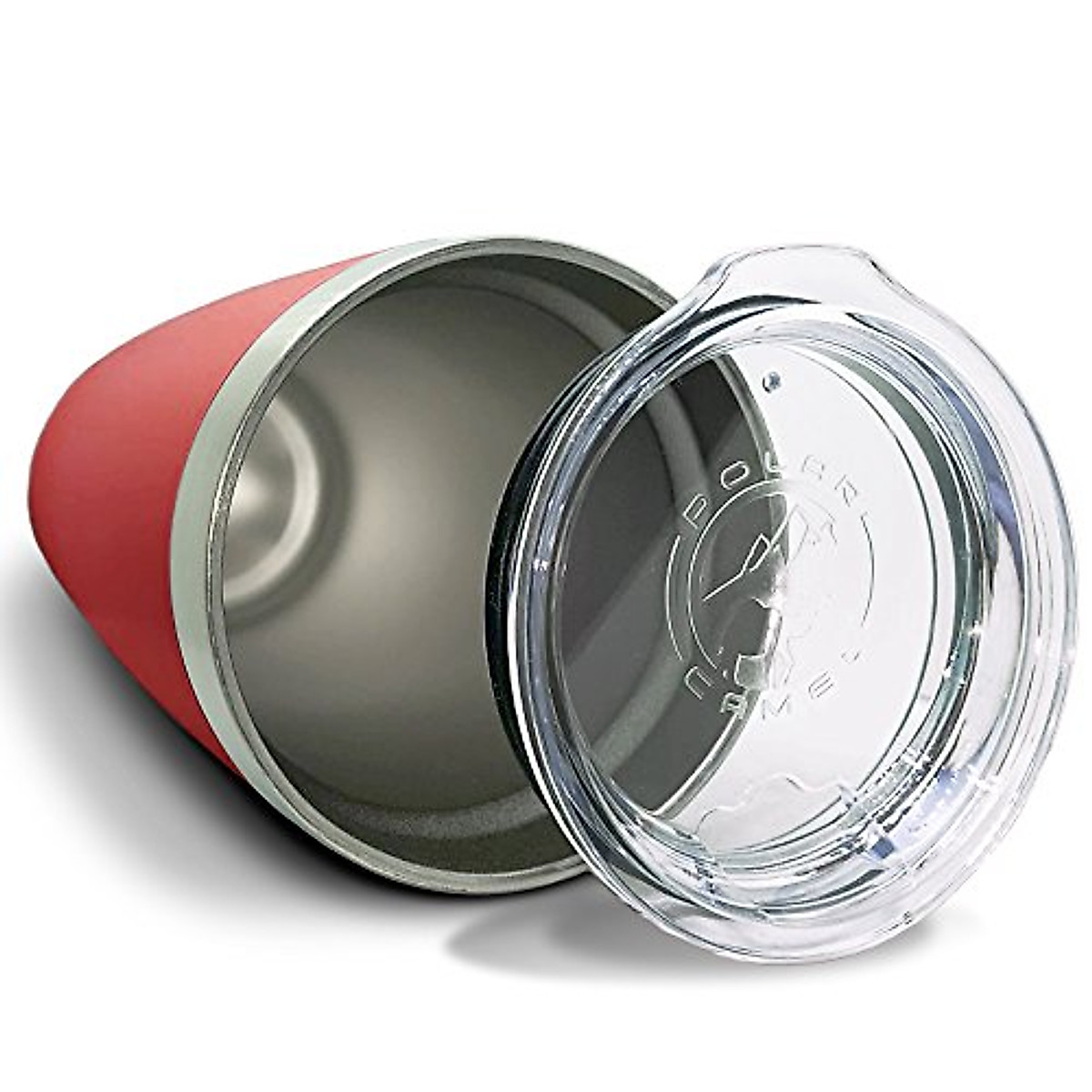 LaserGram 20oz Vacuum Insulated Tumbler Mug, Volleyball Ball, Personalized Engraving Included (Red)