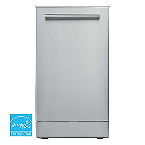 Avanti DWT18V3S Dishwasher 18-Inch Built in with 3 Wash Options and 6 Automatic Cycles, Stainless Steel Construction with Electronic Control LED Display, Low Noise Rating, Metallic