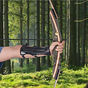 TOPARCHERY Recurve Bow for Adult & Youth Beginner, 62" Wooden Takedown Recurve Hunting Bow for Outdoor Training Practice Right Handed 40lbs