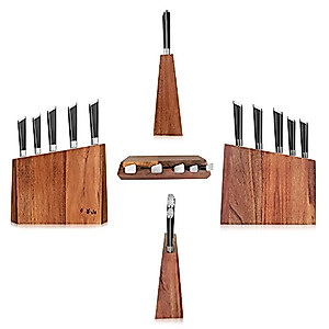 Cangshan Y2 Series Knife Set, 6-Piece German Steel Block, Silver