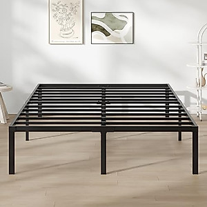 Novilla King Bed Frame, 14 Inch Metal Platform Bed Frame King Size No Box Spring Needed, Heavy Duty Steel Slat Support, Easy Assembly