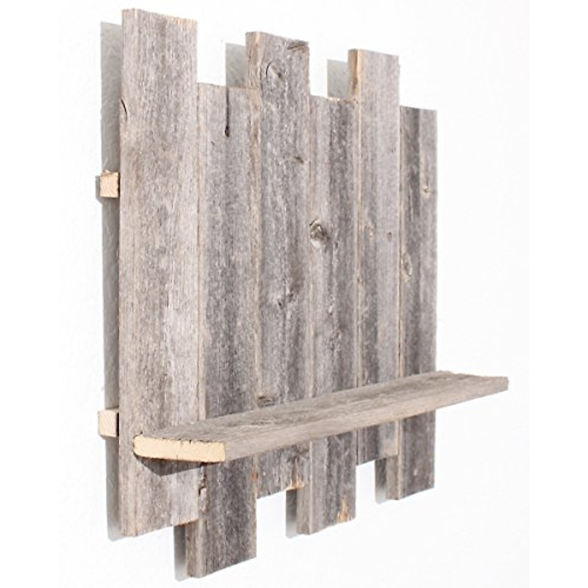 BarnwoodUSA | Farmhouse Staggered Wall Shelf - 100% Up-cycled Reclaimed Wood