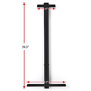 Displays2go Adjustable Metal Wall Easel, Holds Up to 36" Tall Media, Tilt Feature - Black (FDWEASLGBK)