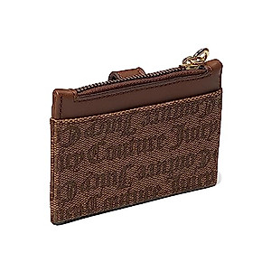 Juicy Couture Pile On Tab Elongated Card Case Chestnut Chino Original Gothic One Size