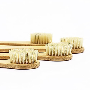 N-amboo Boar Bristles Natural Bamboo Toothbrush Eco-Friendly Biodegradable Zero Waste Pack of 12