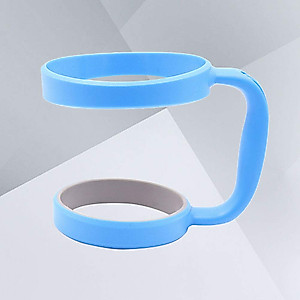 30oz Tumbler Handle Anti-Slip Travel Mug Grip Adjustable Cup Holder Mug Handle Fit for 20Oz to 40Oz (Sky-blue)