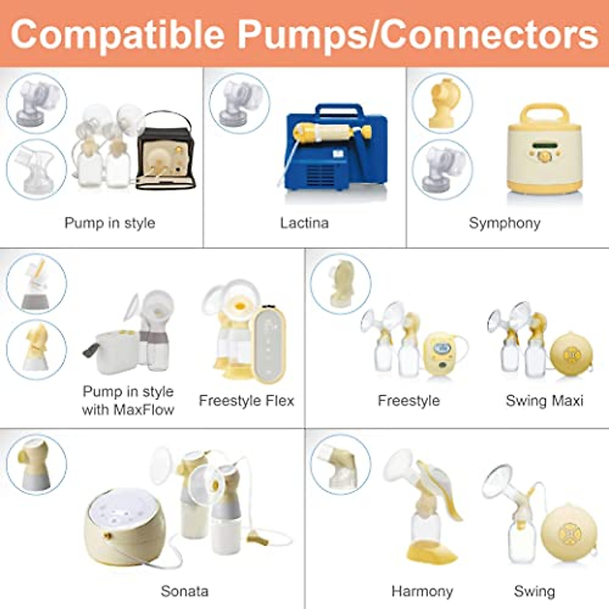 Maymom MyFit 19 mm Small Shields; Compatible with Medela Breast Pump- PersonalFit, Freestyle, Harmony, Maxi, Freestyle Flex Connector; Connect to Maymom Widemouth/Narrow Connector, 2pcs