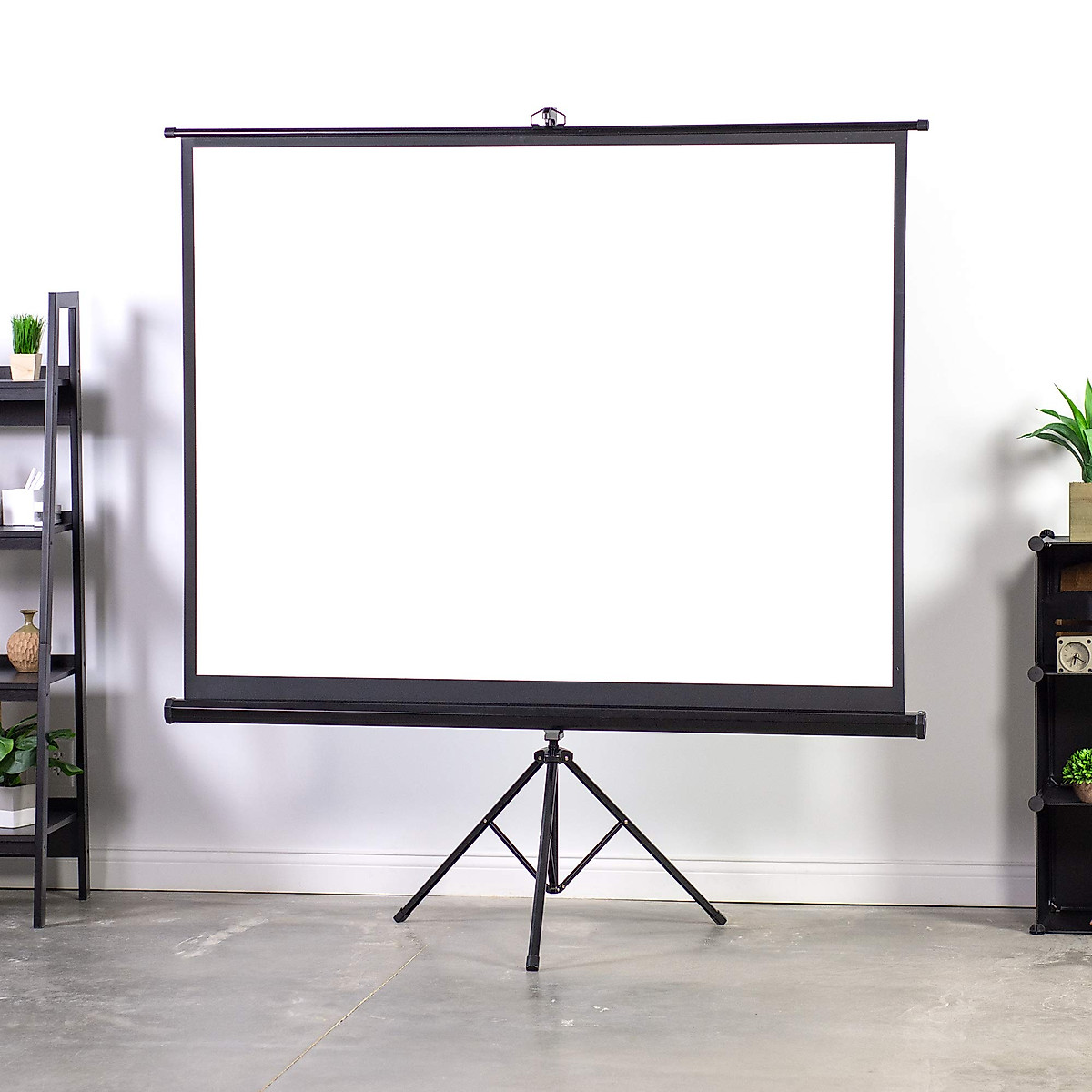 VIVO 100 inch Portable Indoor Outdoor Projector Screen, 100 Inch Diagonal Projection HD 4:3 Projection, 4K 3D 1080P HD Pull Up Foldable Stand Tripod, PS-T-100