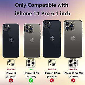 Restoo for iPhone 14 Pro Case + 2 Pack Tempered Glass Screen Protector, Clear Case with Card Holder Camera Lens Protection Protective Phone Cover for iPhone 14 Pro 6.1 Inch-Clear