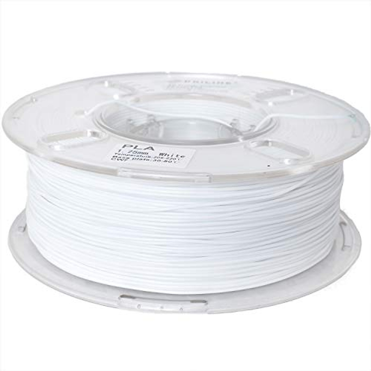 PRILINE PLA 1.75 3D Printer Filament, Dimensional Accuracy +/-0.03 mm, 1kg Spool,White