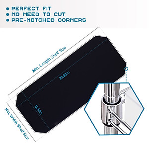 BRIAN & DANY Wire Shelf Liner 14" X 24", Heavy Duty Shelf Liners for Wire Shelving, Waterproof Protector Mats, Set of 5, Black