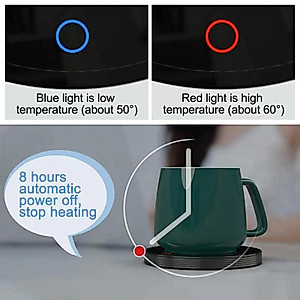 Baobaishaoze Electric Coffee Cup Warm Desk, Smart Heated tea beverage Milk Cocoa Water Soup, Touch Sensing ON / OFF, warming plate Office Home Desk Use{Black}, 4.72X4.72X0.51 (KFPY08)