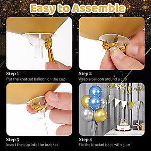 JOYYPOP 7 Sets Balloon Stand Kit, Balloon Sticks with Base Party Supplies Birthday Graduation Party Decorations Wedding