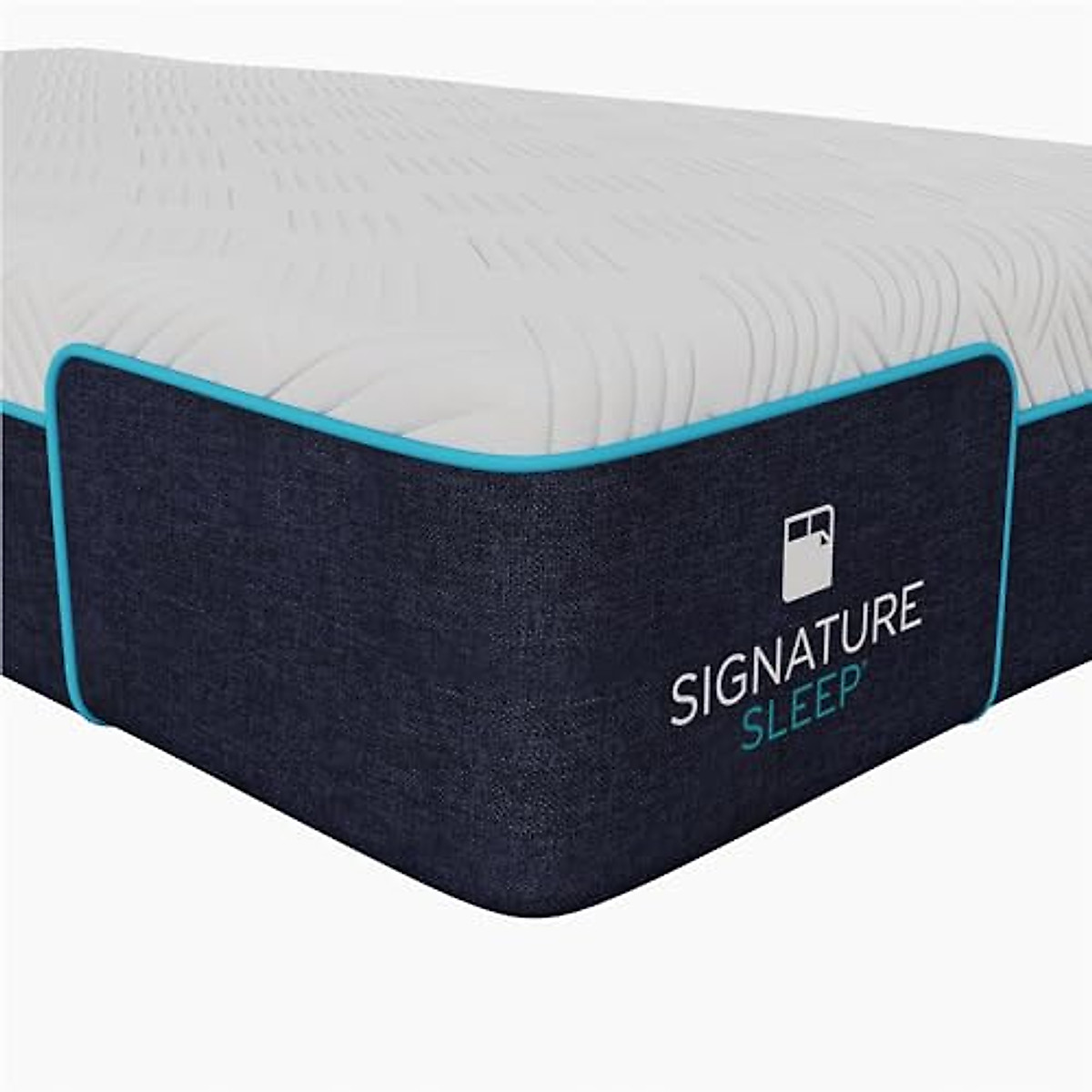 Signature Sleep Bliss 10 Inch Charcoal Cool Gel Memory Foam Mattress-in-a-Box, Medium, Certipur-US and Oeko-TEX, Twin