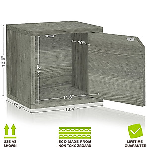 Way Basics Closet Organizer and Storage - Modular Connect Door Cube (Tool-free Assembly)