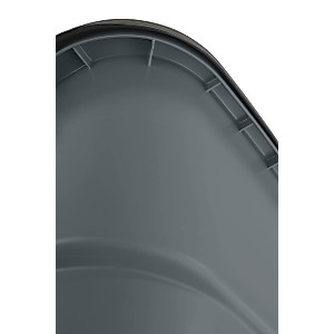 Rubbermaid Commercial Products Brute Rollout Trash/Garbage Can/Bin with Wheels, 50 GAL, for Restaurants/Hospitals/Offices/Back of House/Warehouses/Home, Gray (FG9W2700GRAY)