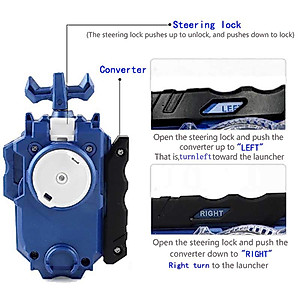 Burst Super King B-160 King Helios .Zn 1B Starter Booster with Bey Battle Burst Sparking Launcher LR Left and Right Spin and Grip Spinning Top Toys Set