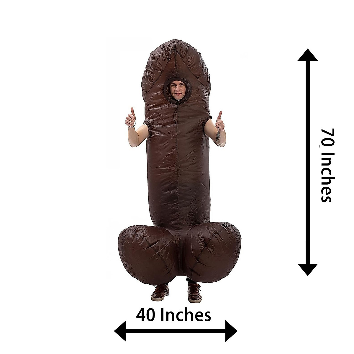 Vrogadso Funny Costume, Funny Costume Costumes Inflatable-Coffee Color
