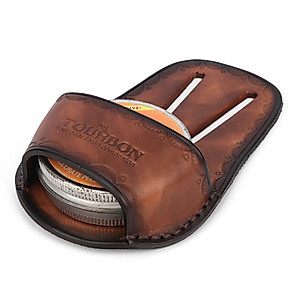 Tourbon Leather Snuff Dip Can Holder Chew Tobacco Cigarette Case Pouch Hammer Tool Holster for Belt