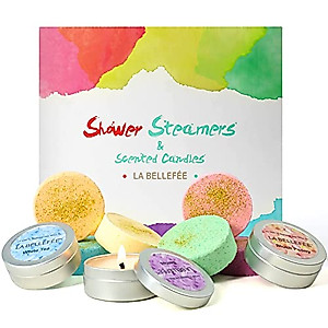 LA BELLEFÉE Shower Steamers and Candles Gift Set 9 +1 Pack