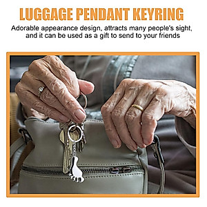 COLLBATH 3pcs Key Chain Car Key Holder Car Key Ring Metal Keychain Friendship Keys Holder Decorative Keyring Foot Shape Keyring Bag Hanging Key Ring Foot Shaped Keychain Footwear Bags Baby