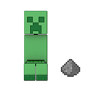 Mattel Minecraft Toys 3.25-Inch Action Figure, Creeper With Accessory & Portal Piece, Toy Collectible Inspired By Video Game