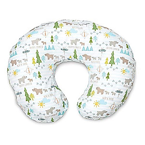 Boppy Nursing Pillow Original Support, North Park, Ergonomic Nursing Essentials for Bottle and Breastfeeding, Firm Hypoallergenic Fiber Fill, with Removable Nursing Pillow Cover, Machine Washable