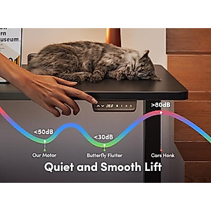 FEZIBO Electric Standing Desk, 48 x 24 Inches Height Adjustable Stand up Desk, Sit Stand Home Office Desk, Computer Desk, White